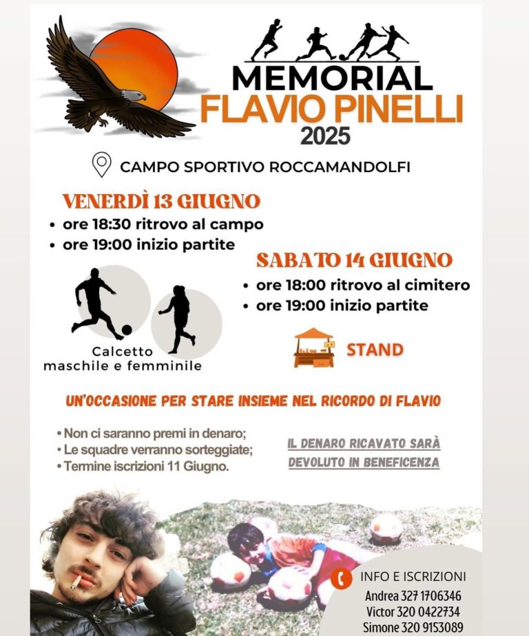 Roccamandolfi - Memorial Flavio Pinelli 2025 - Eventi Molise
